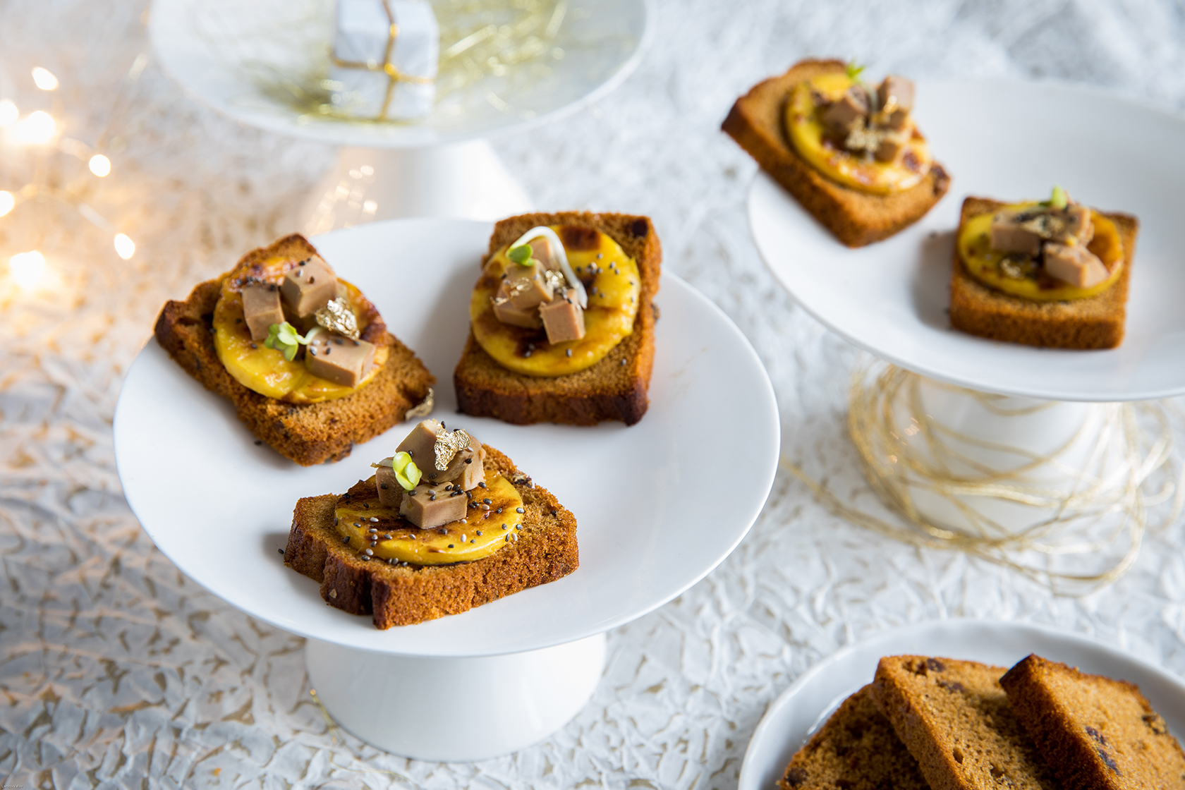 Recette apéro : Toasts de Pain d'Épices mangue et foie gras - Jacquet