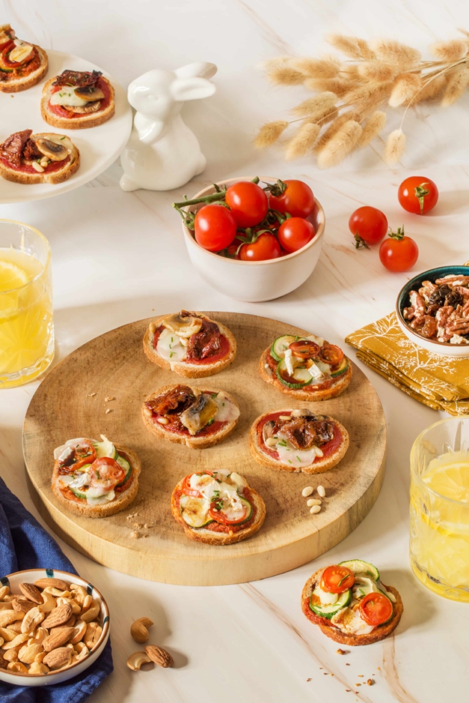 Mini pizza toast pour l'apéritif - Recette facile - Pains Jacquet