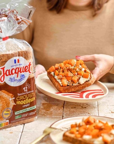 Tartine de Potiron et fromage de chèvre - Pains Jacquet